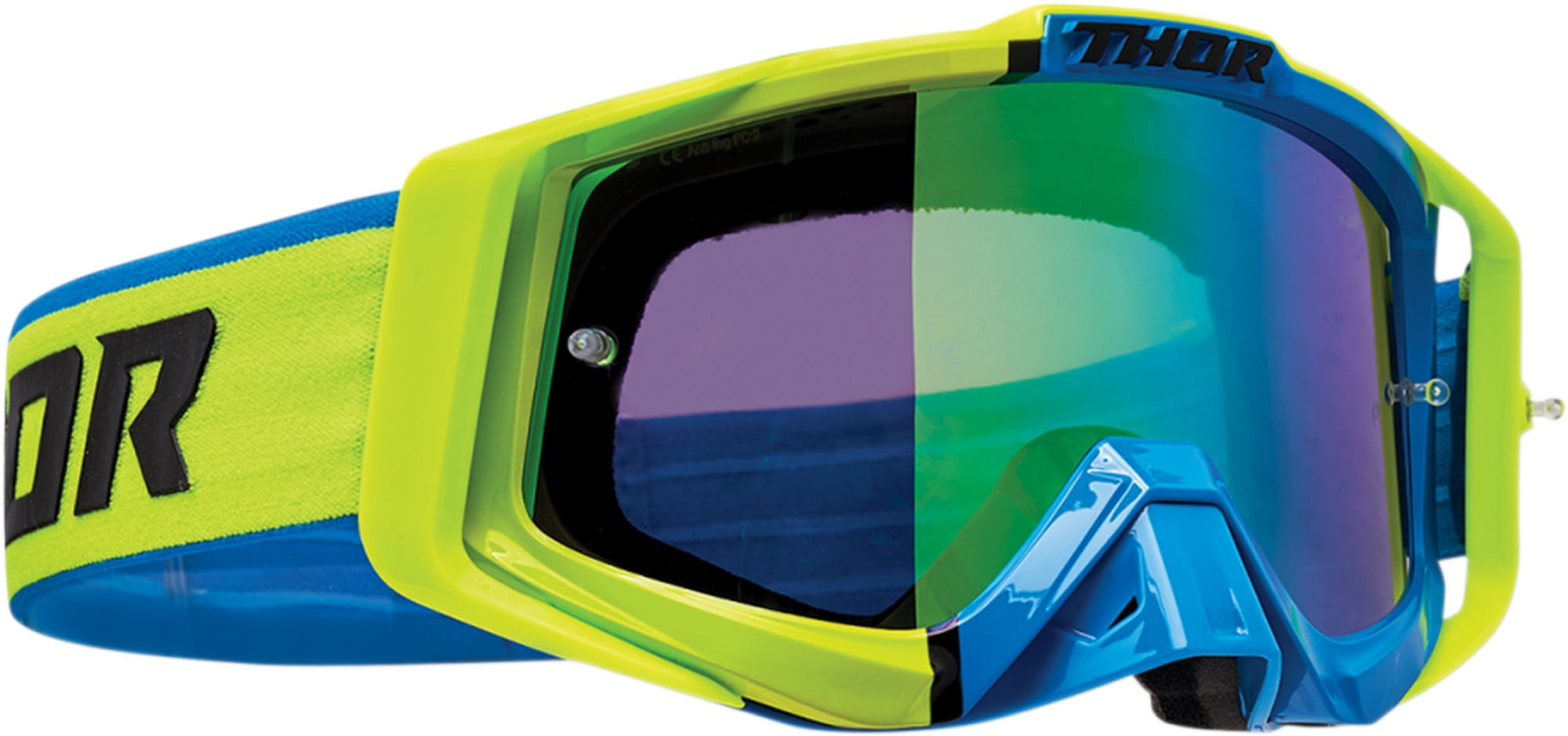 Thor Sniper Pro Divide MX Offroad Goggles Lime/Blue - Walmart.com