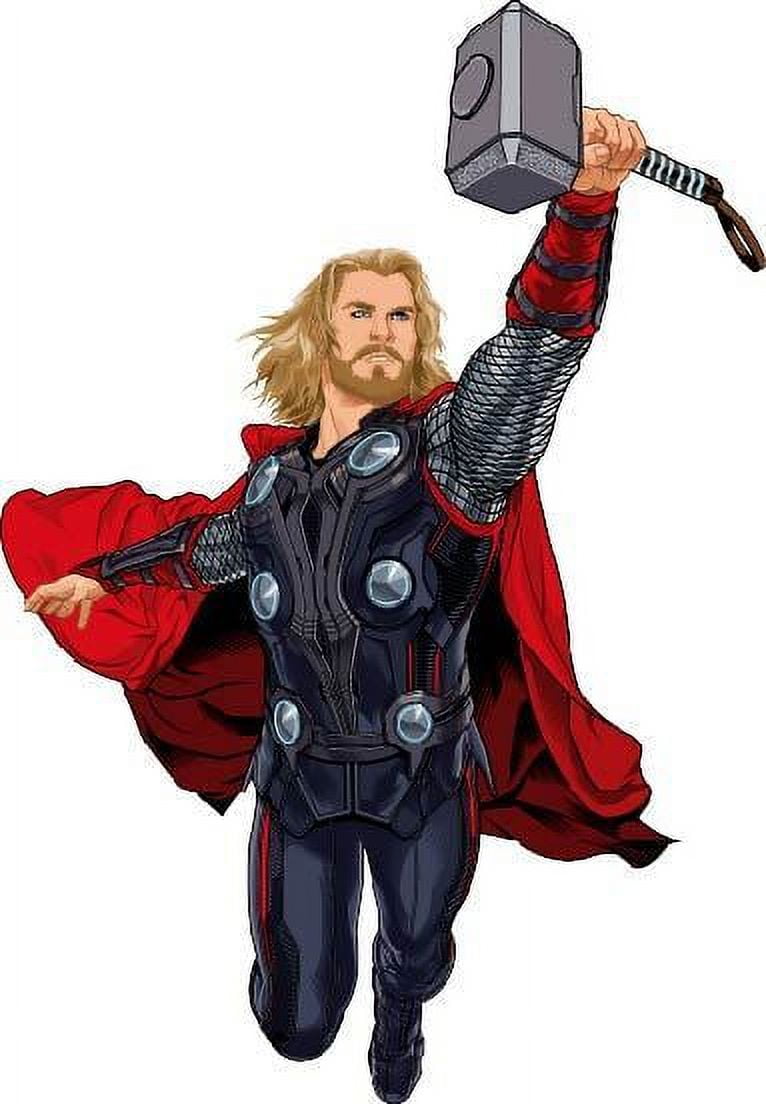 Thor Superhero Cartoon Character Wall Art Sticker Vinyl Decals Girls ...