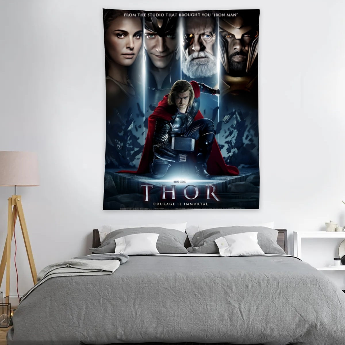 Thor Tapestry Gift Wall Hanging Backdrop for Room Bedroom Girls Or Boys Fans Background Banner ...
