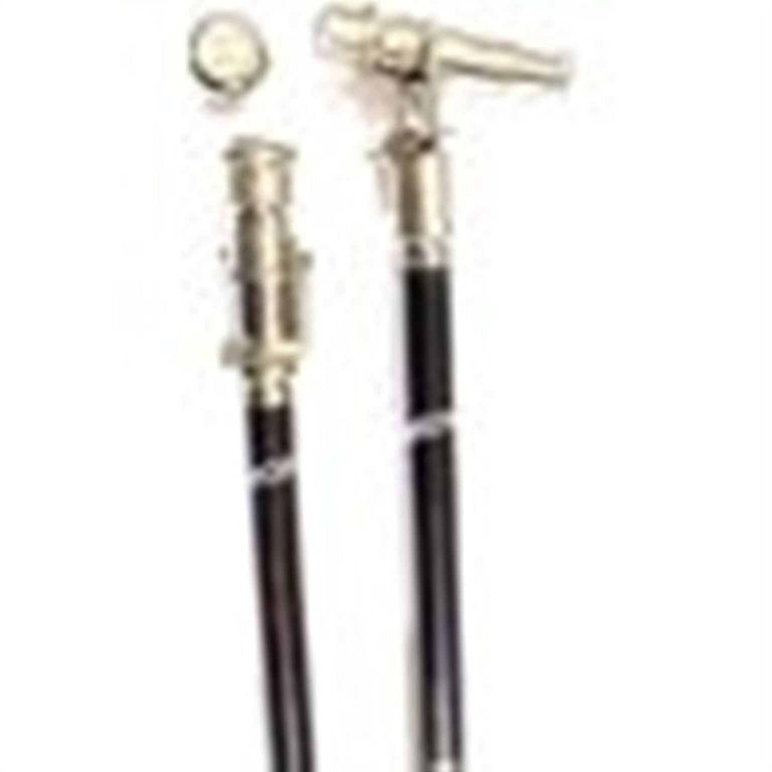 Thor instruments Black Wooden Walking Stick Hidden Spy Chrome Nautical ...