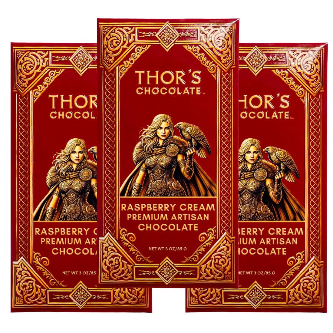 Thor’s Chocolate Aritisan Raspberry Cream White Chocolate Bar(3 Pack),3 ...