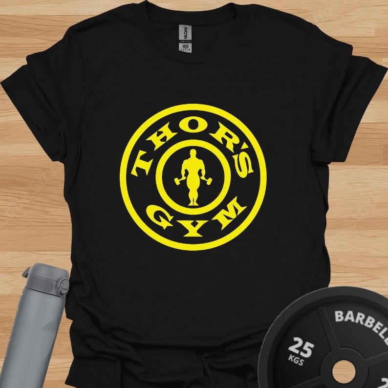 Thor's Gym T-Shirt | Funny Viking Fitness Tee | Norse Mythology Gym Top | Muscle Workout Gift ...