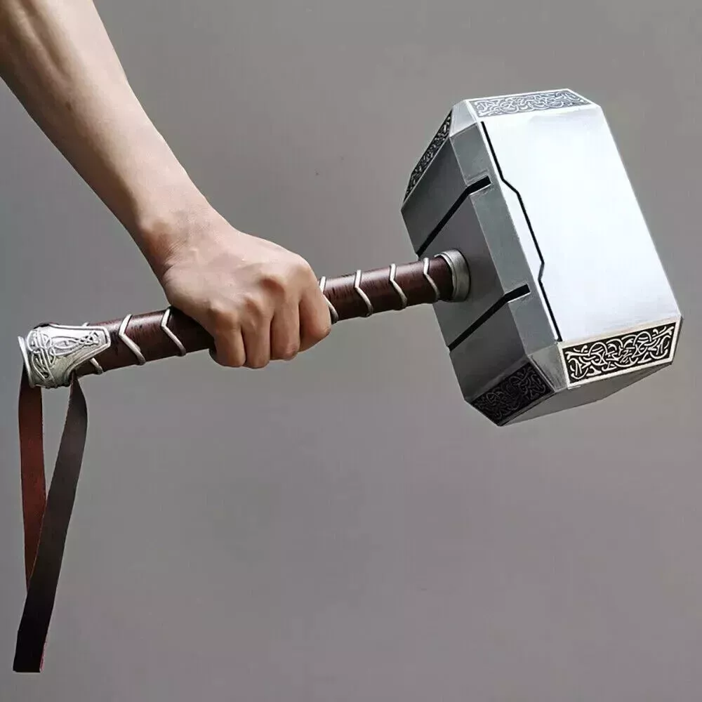 Thor's Hammer Mjolnir – 1:1 Scale Metal Replica with Base – MCU Cosplay ...