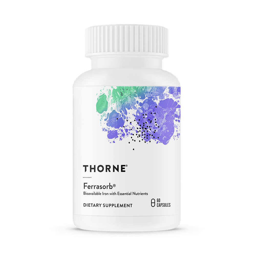 Thorne Ferrasorb, 36 mg Iron with Essential Nutrients, Complete Blood ...
