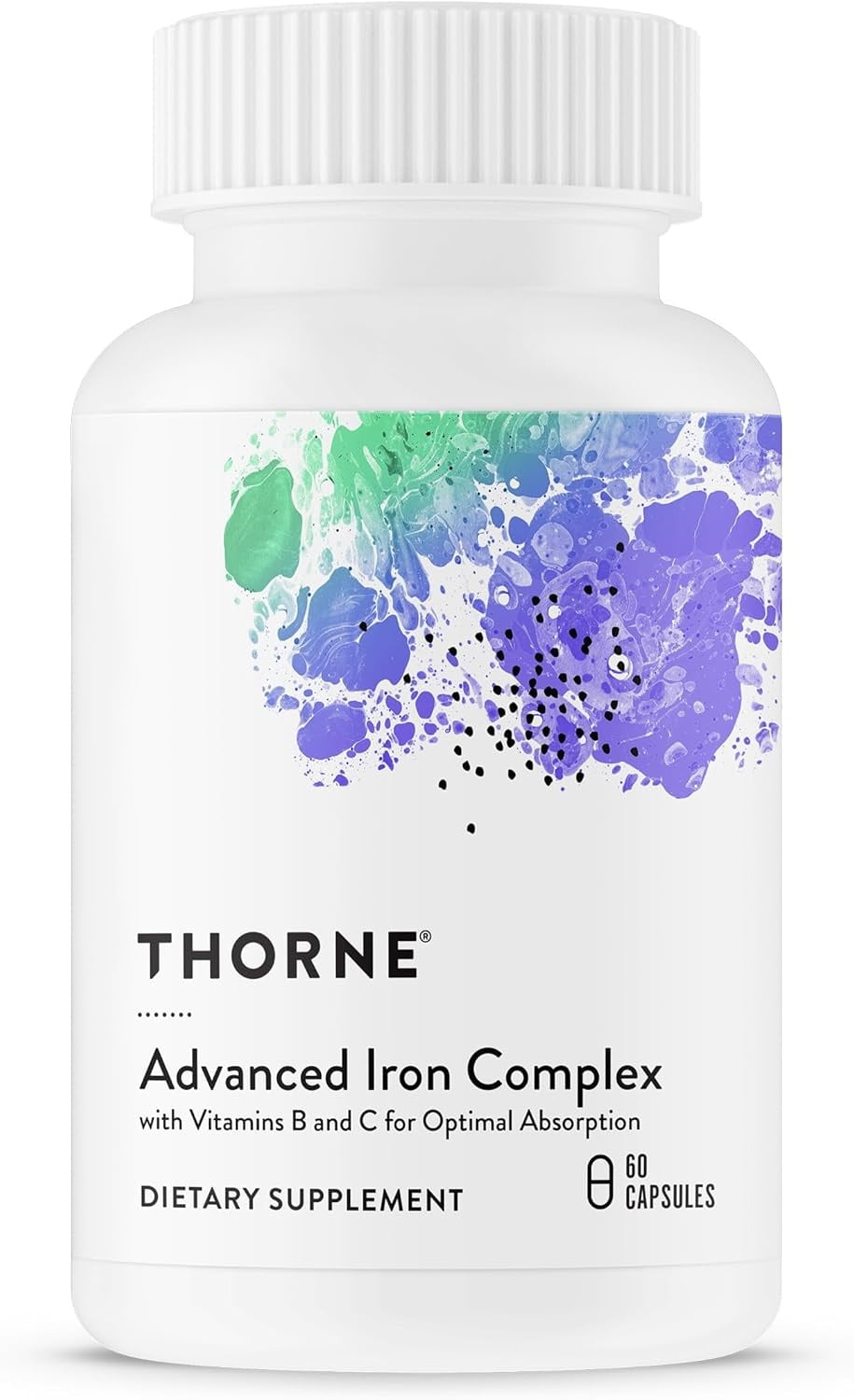 Thorne - Advanced Iron Complex, 60 Servings, Iron Bisglycinate and B ...