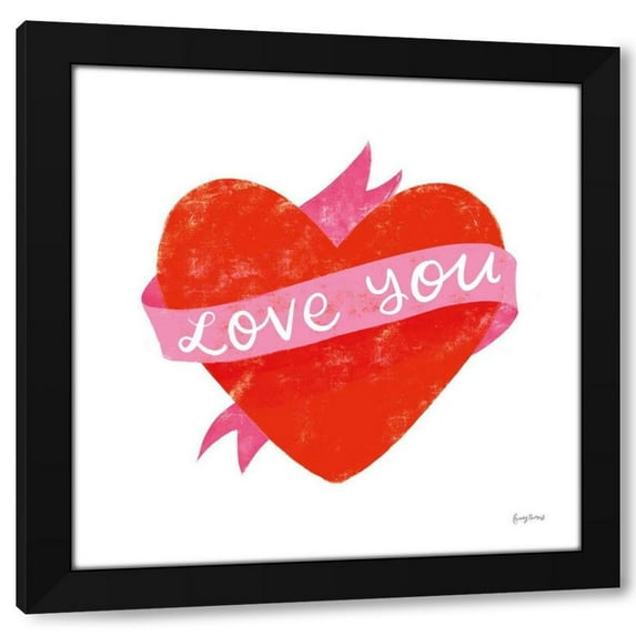 Becky Thorns 20x20 Black Modern Wood Framed Wall Art Titled - Love ...