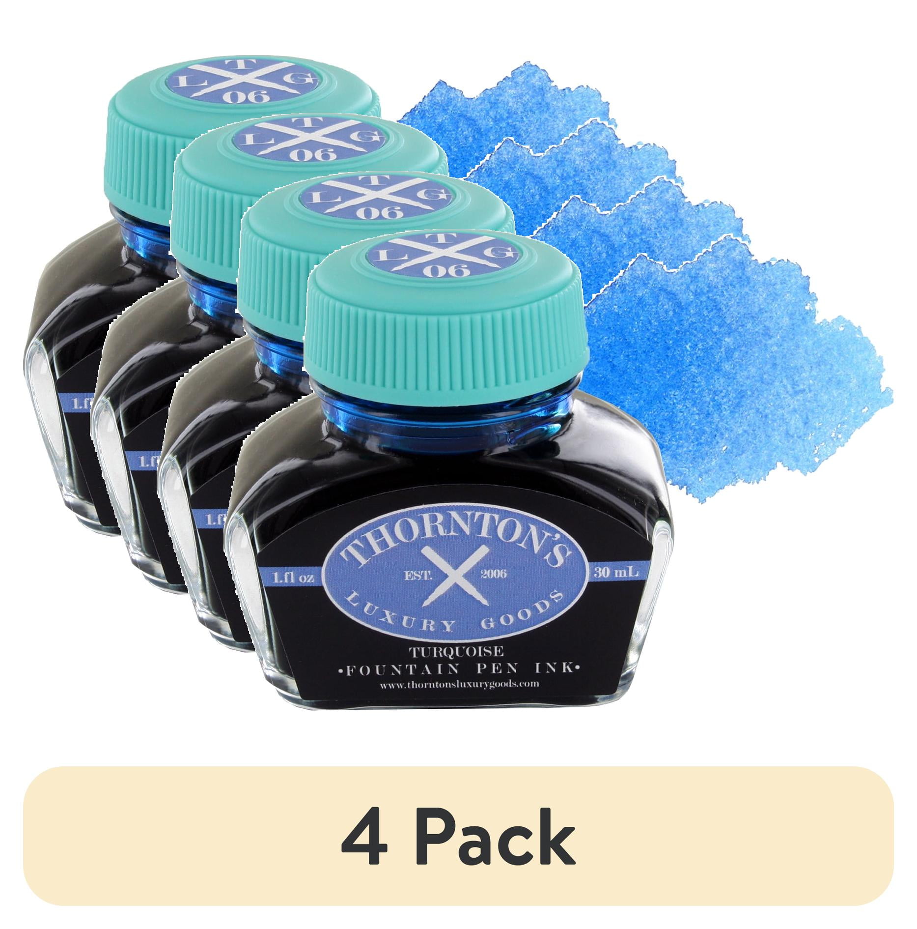 (4 pack) Thornton's Luxury Goods Premium Fountain Pen Ink Bottle 30ml ...
