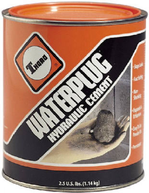 Thoro T5001 Waterplug Hydraulic Cement, 2-1/2 lb Cement Based, Each ...