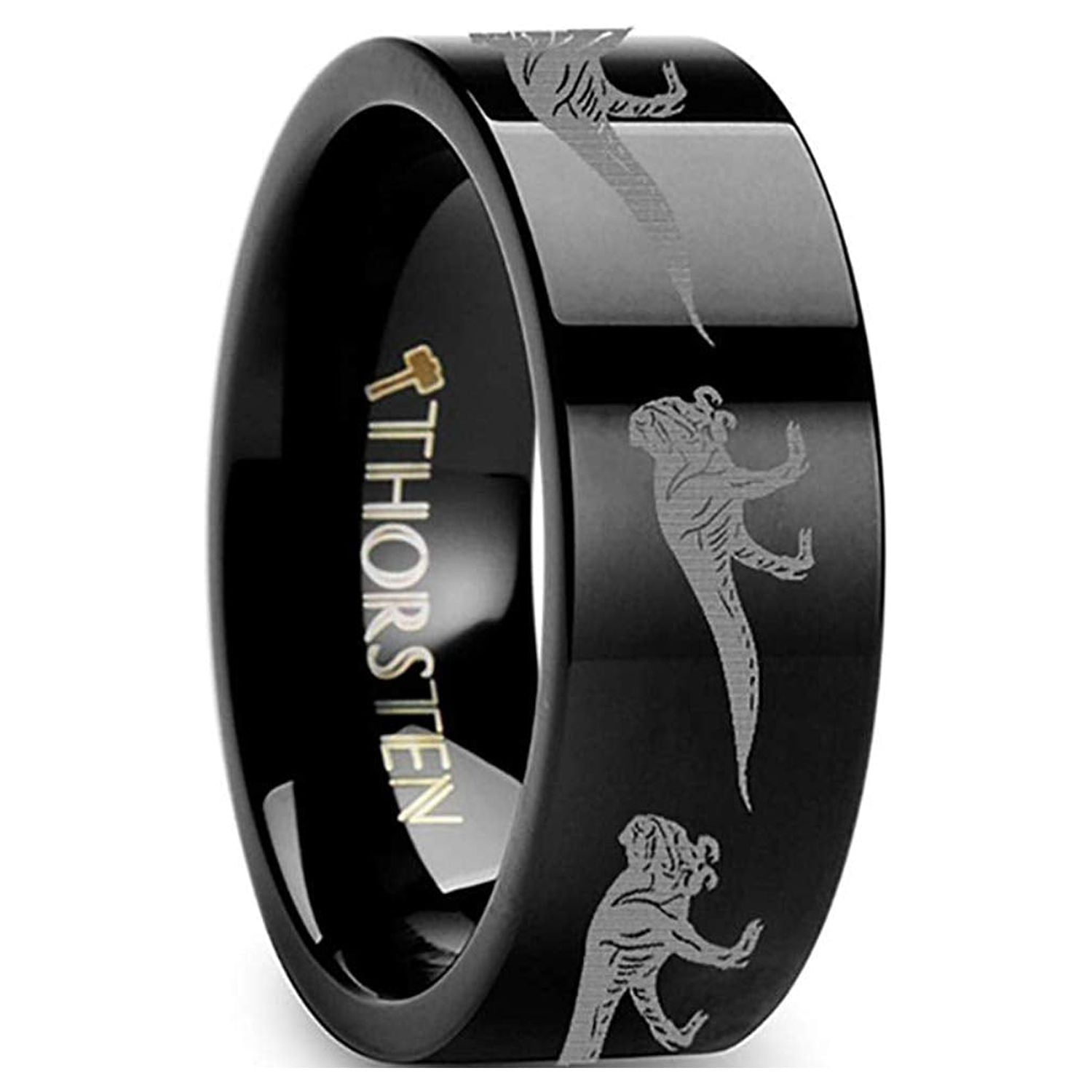 Thorsten Dinosaur Ring | Tungsten Rings for Men | Tungsten | Comfort ...