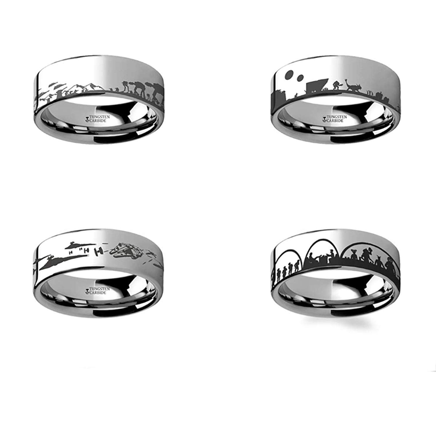 Thorsten Star Wars Ring Set | Titanium Rings for Men | Lightweight ...