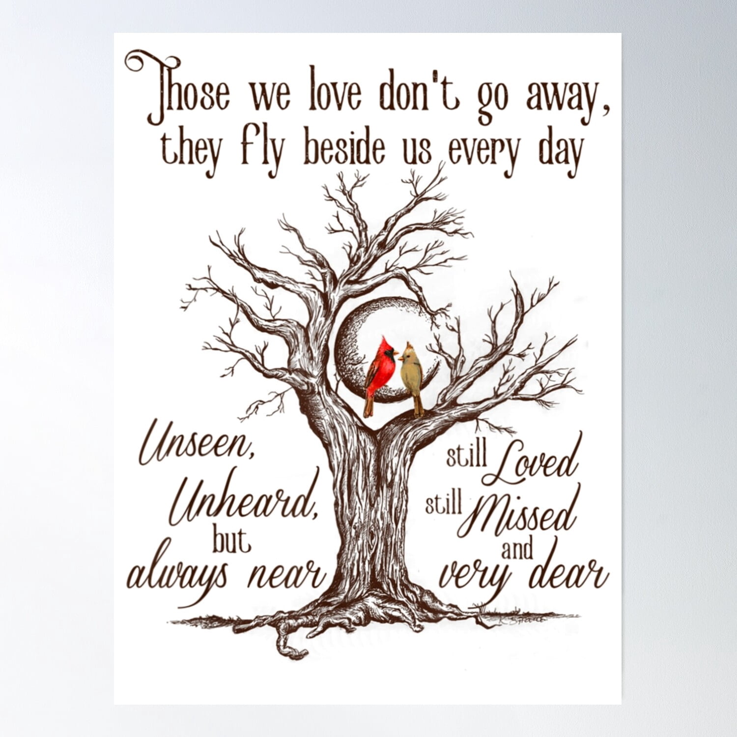 Those We Love Don'T Go Away They Fly Beside Us Every Day Poster Wall ...