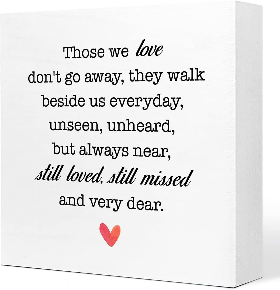 Those We Love Don't Go Away Wooden Sign Desk Decor,Rustic Sympathy Gift ...
