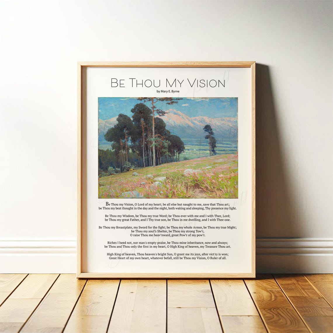 Be Thou My Vision Hymn Wall Art with Vintage Art by Claude Monet ...