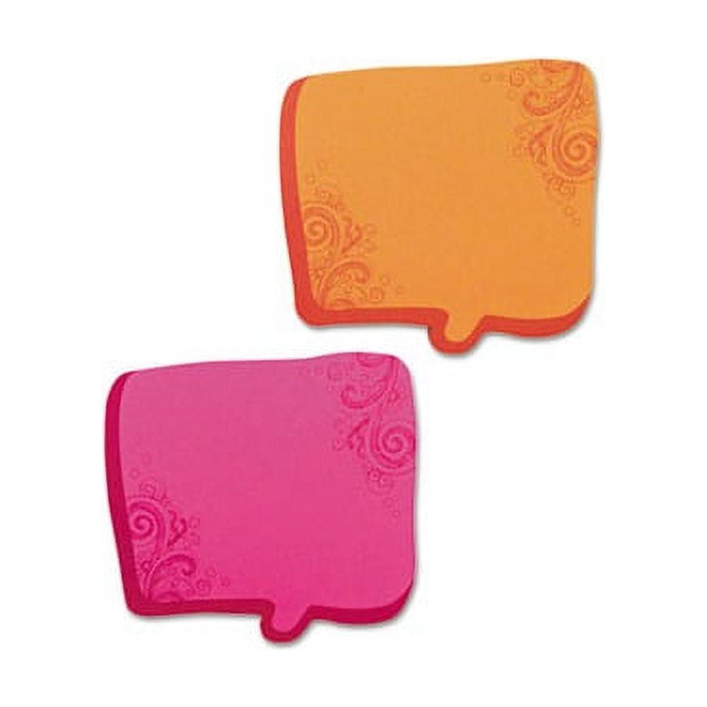 Thought Bubble Notes 2 3/4 x 2 3/4, Neon Orange/Magenta, 75-Sheet Pads ...