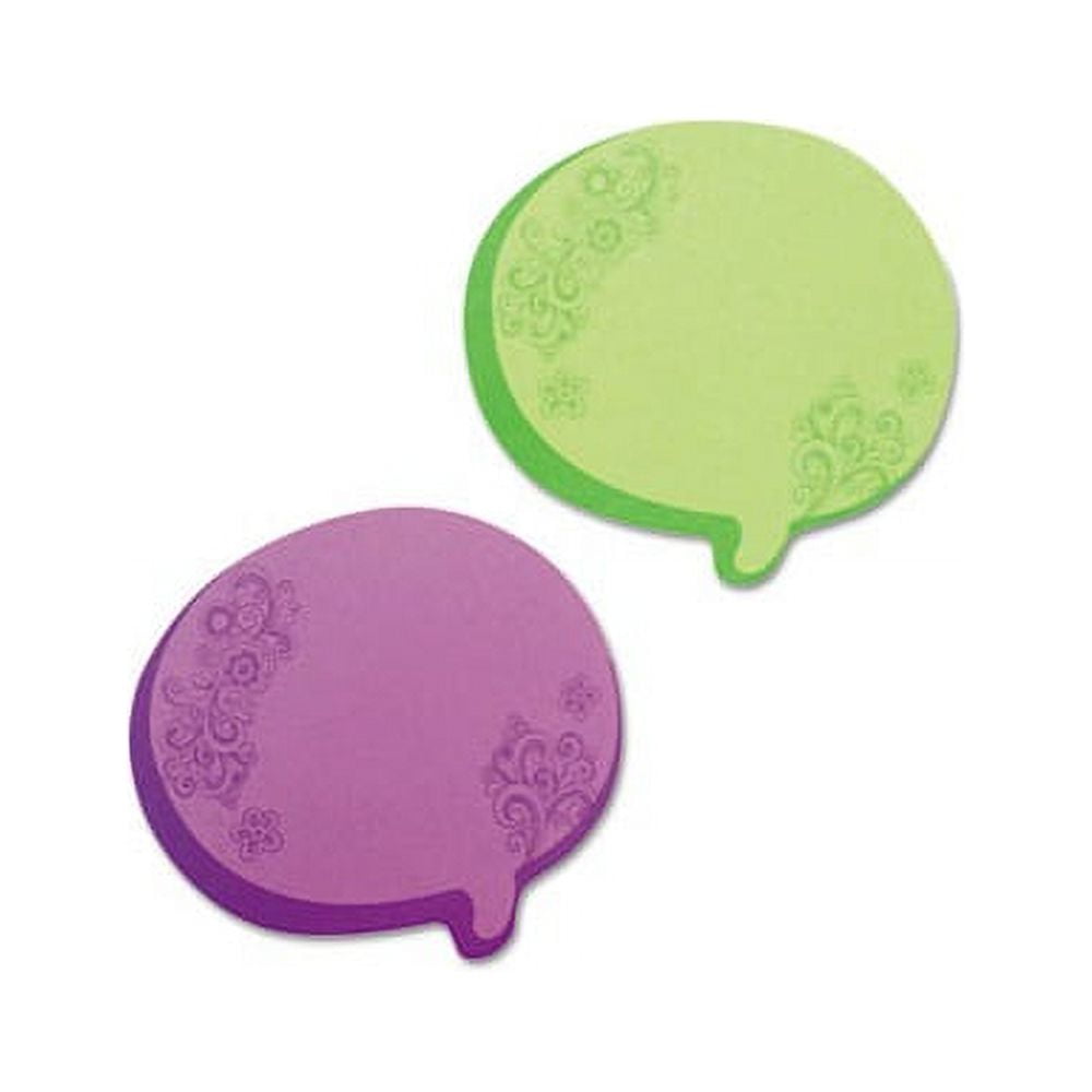 Thought Bubble Notes 2 3/4 x 3, Green/Purple, 75-Sheet Pads, 2/Set ...