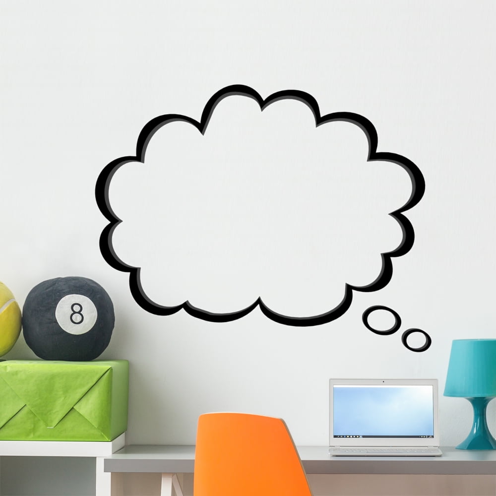 Thought Bubble Wall Decal by Wallmonkeys Peel and Stick Graphic (36 in ...