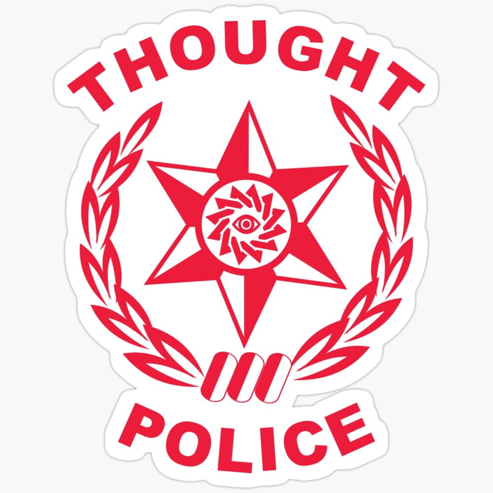 Thought Police Sticker Phone Decal Water Bottle Stickers Car Decals ...