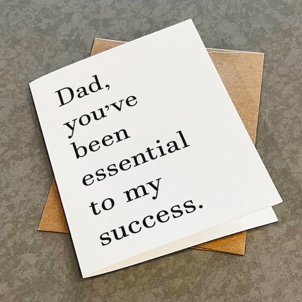 Thoughtful Dad Greeting Card - Blank Inside with Envelope - Perfect for ...