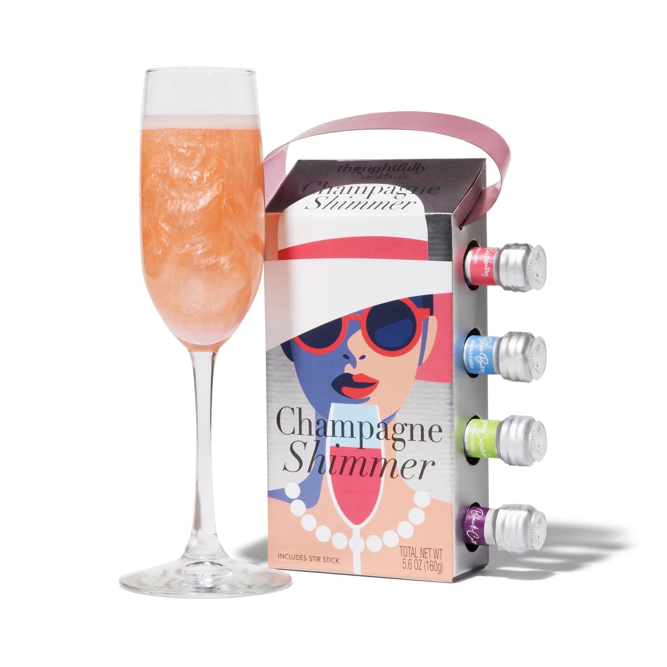 Thoughtfully Edible Shimmer Gift Set for Champagne, Prosecco or ...