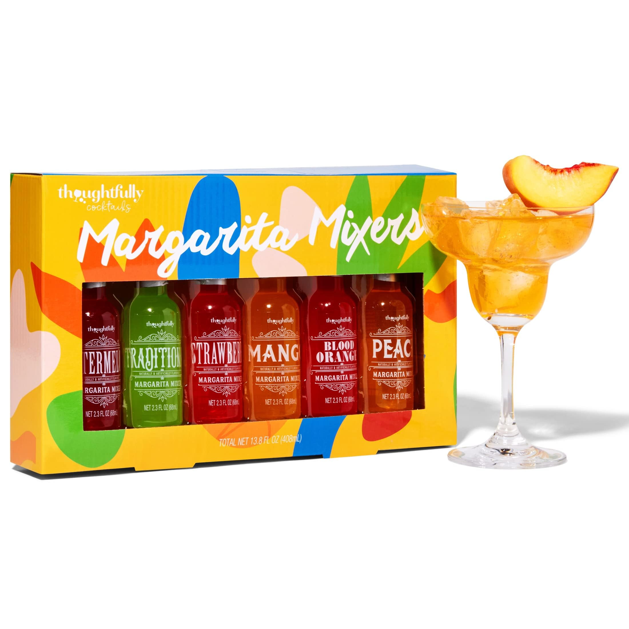 Thoughtfully Cocktails, Margarita Cocktail Mixer Gift Set, Vegan and ...