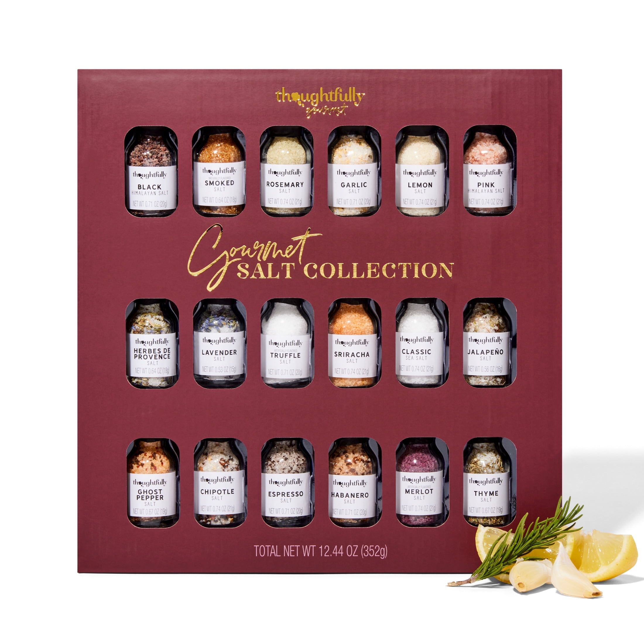 Thoughtfully Gourmet Flavored Salt, 18ct Seasoning Salt Sampler ...