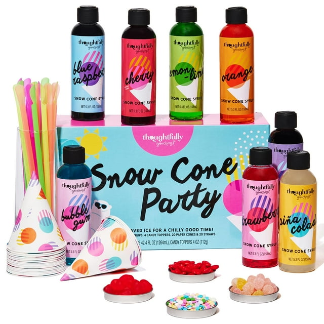 Thoughtfully Gourmet, Snow Cone Party Gift Set, Includes Ingredients ...