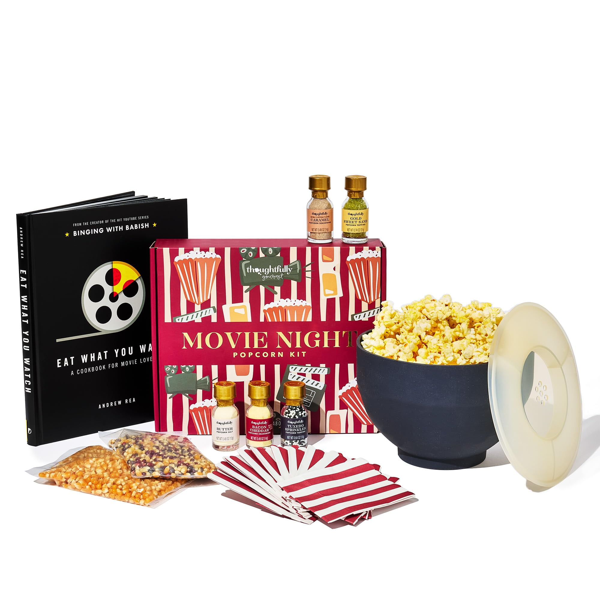 Thoughtfully, Movie Night Popcorn BDF32 Gift Set with Seasonings ...
