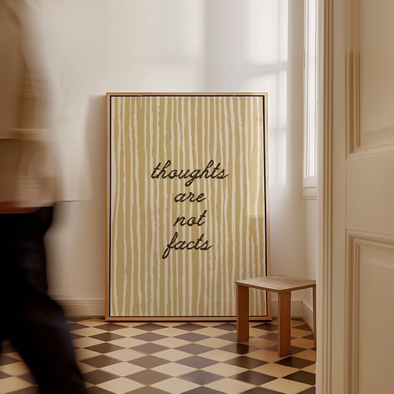 Thoughts Are Not Facts Men.Tal Health Wall Art Print Inspirational ...