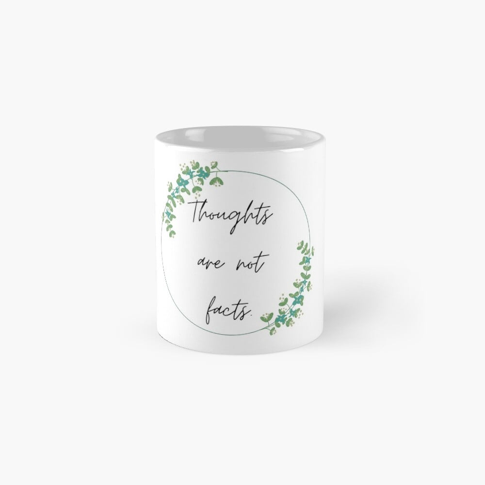 Thoughts Are Not Facts Positive Affirmation Green Classic Mug - Walmart.com