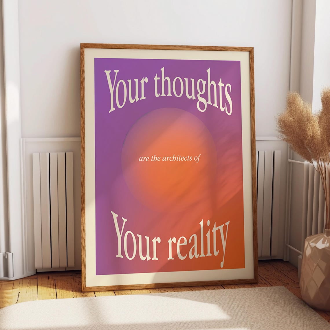 Your Thoughts Gradient Print - Abstract Mindset Motivational Quote ...