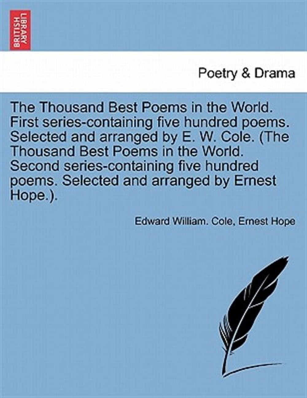 The Thousand Best Poems in the World. First Series-Containing Five ...