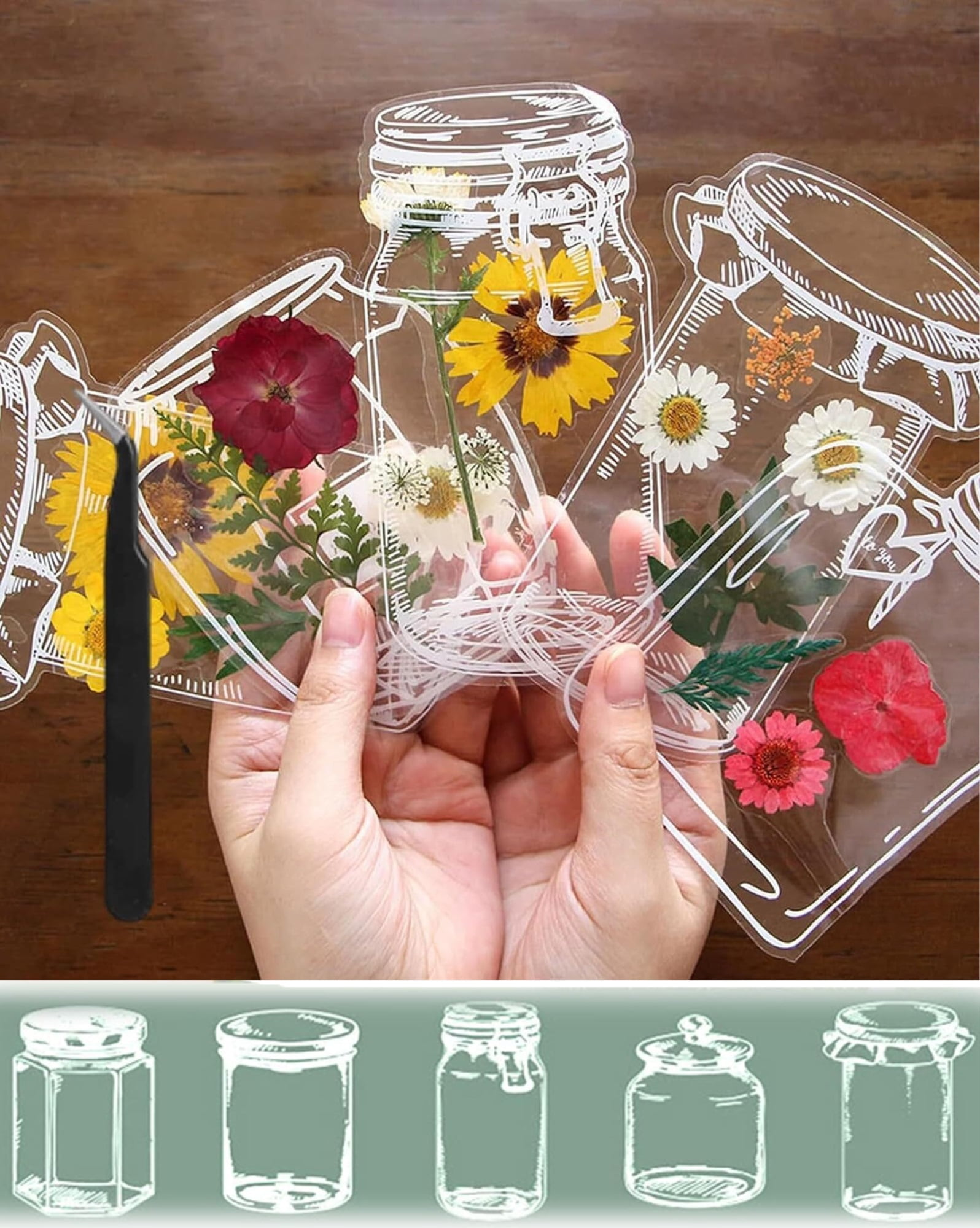 Thousand Flower Bookmark 2025 DIY Transparent Dried Flower Bookmark Kit ...