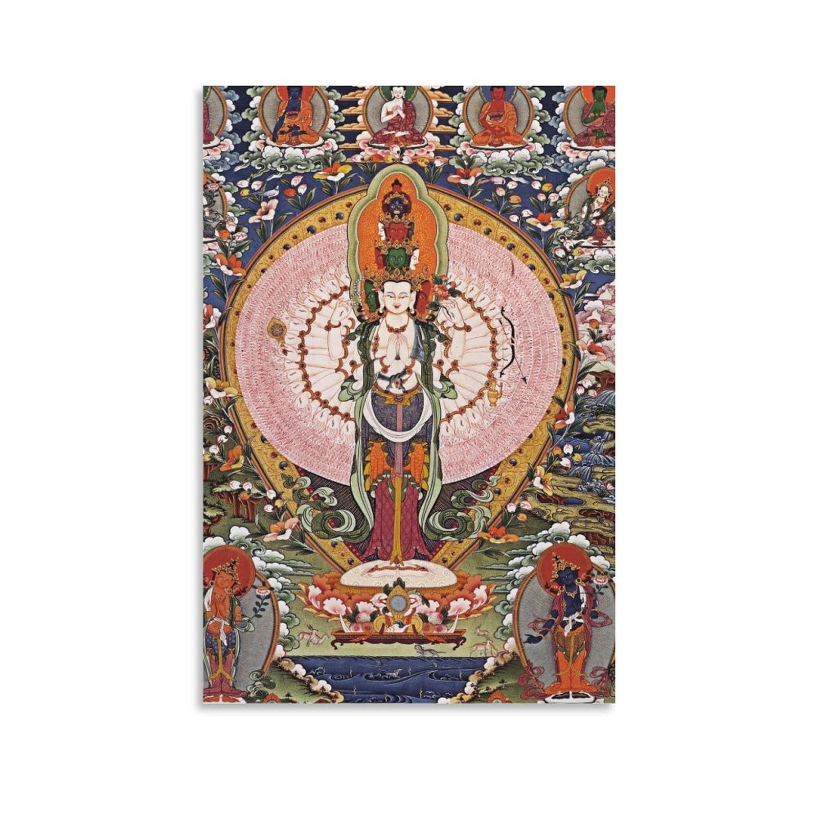 Thousand-Hand Kwan-yin Tibetan Thangka Painting Poster (2) Picture ...