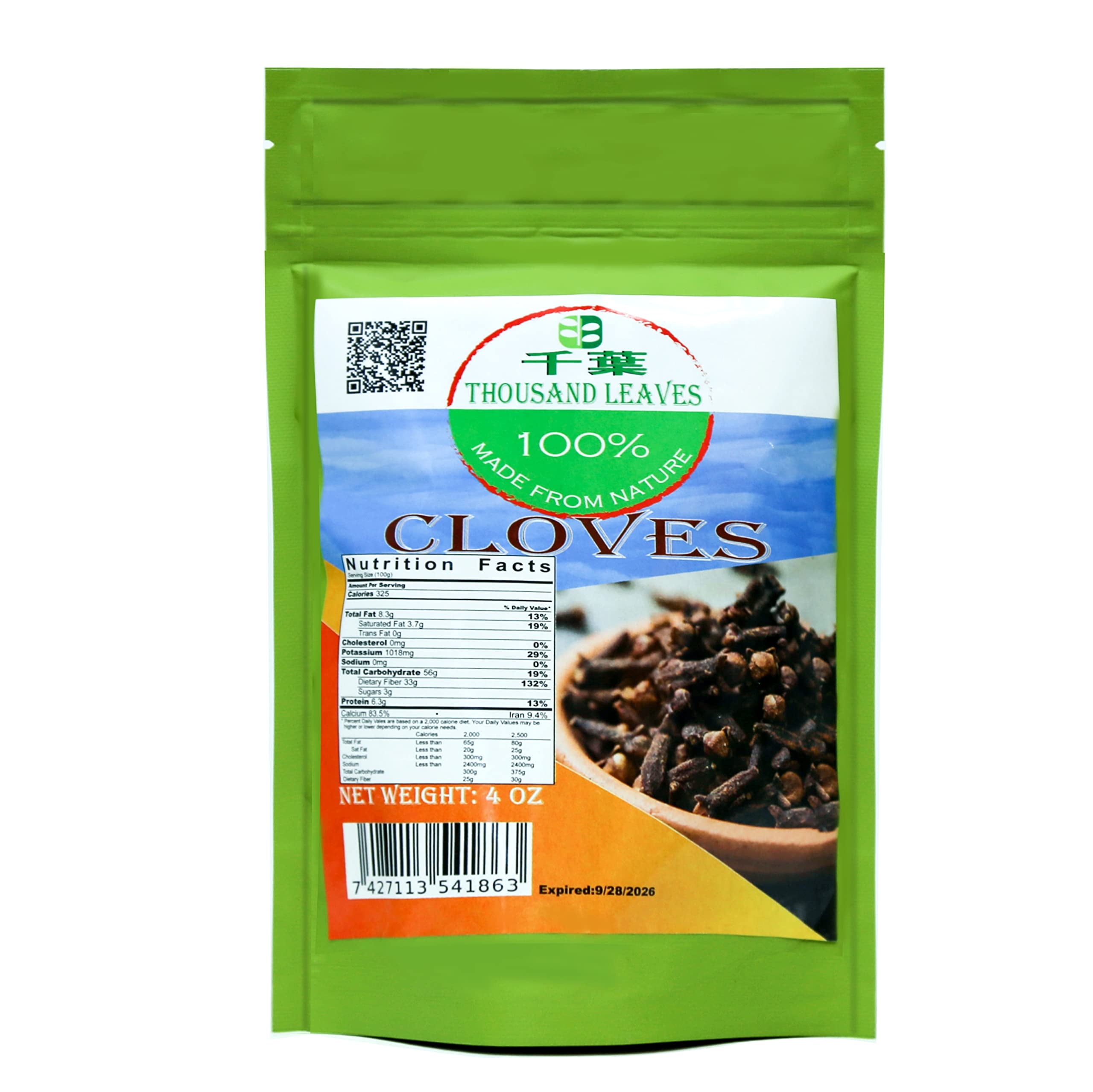 Thousand Leaves Nature Cloves TSF6 - Whole Cloves - Great for Food, Tea ...
