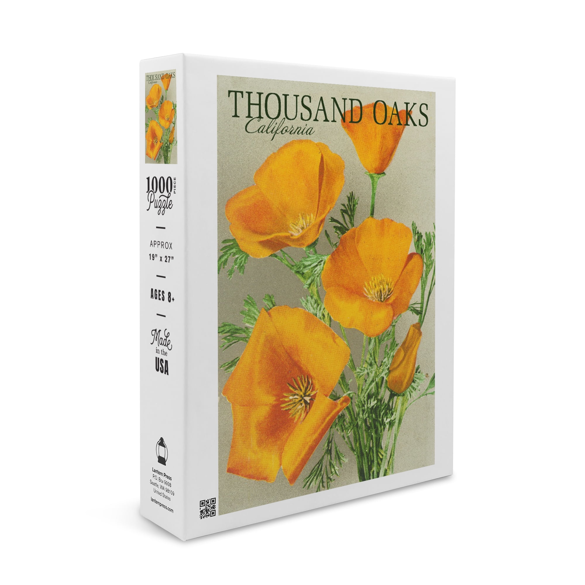 Thousand Oaks, California, Poppy Flowers, Vintage Poster (1000 Piece ...