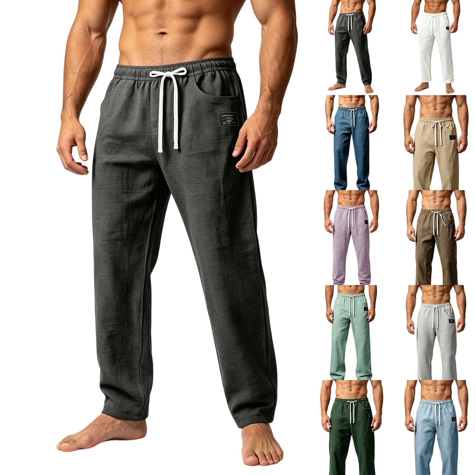Thousandth Men Wide Leg Sweatpants Plus Size Athletic Pants Moisture ...