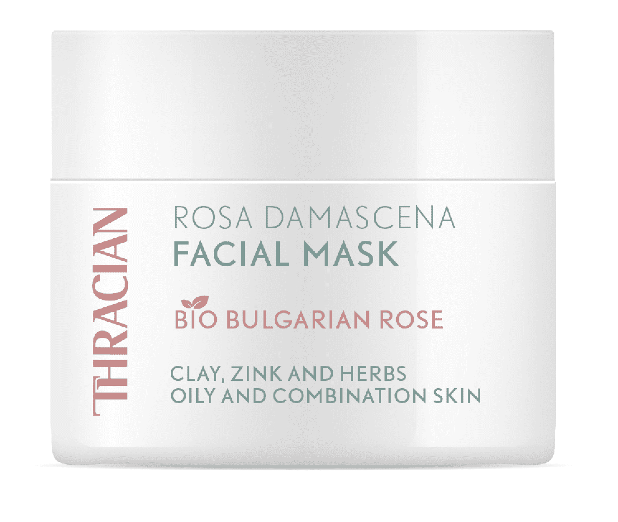 Thracian Bio Rosa Damascena Facial Mask, Natural Gentle Cleansing Clay ...