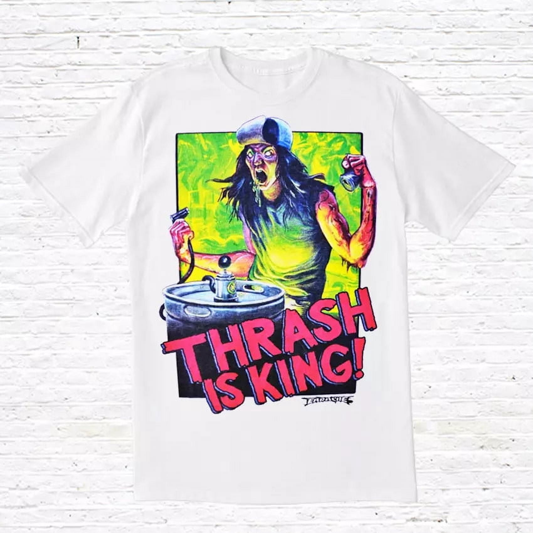 Thrash Is King T-Shirt. 80's Metal Vintage Style. - Walmart.com