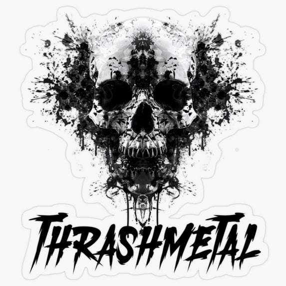 Thrash Metal Music Transparent Stickerphone Decal Water Bottle Stickers ...