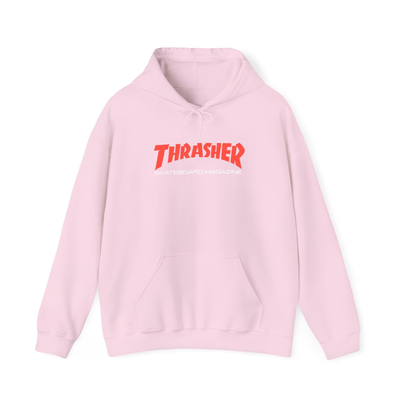 Thrasher Skateboard Magazine Classic Red Logo Men's Black T-Shirt Size ...