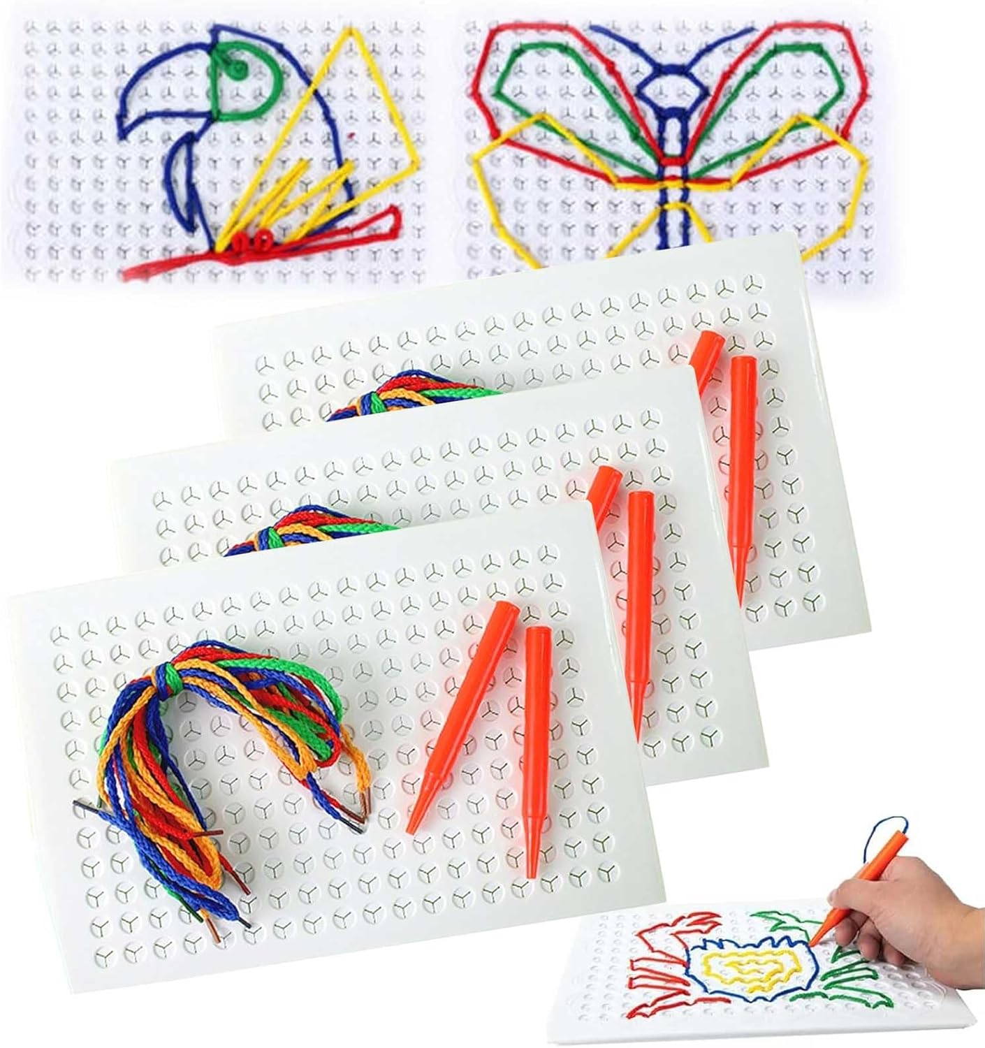 Thread Board for Kids, Sensory Thread Board, Stitch Board for Kids ...