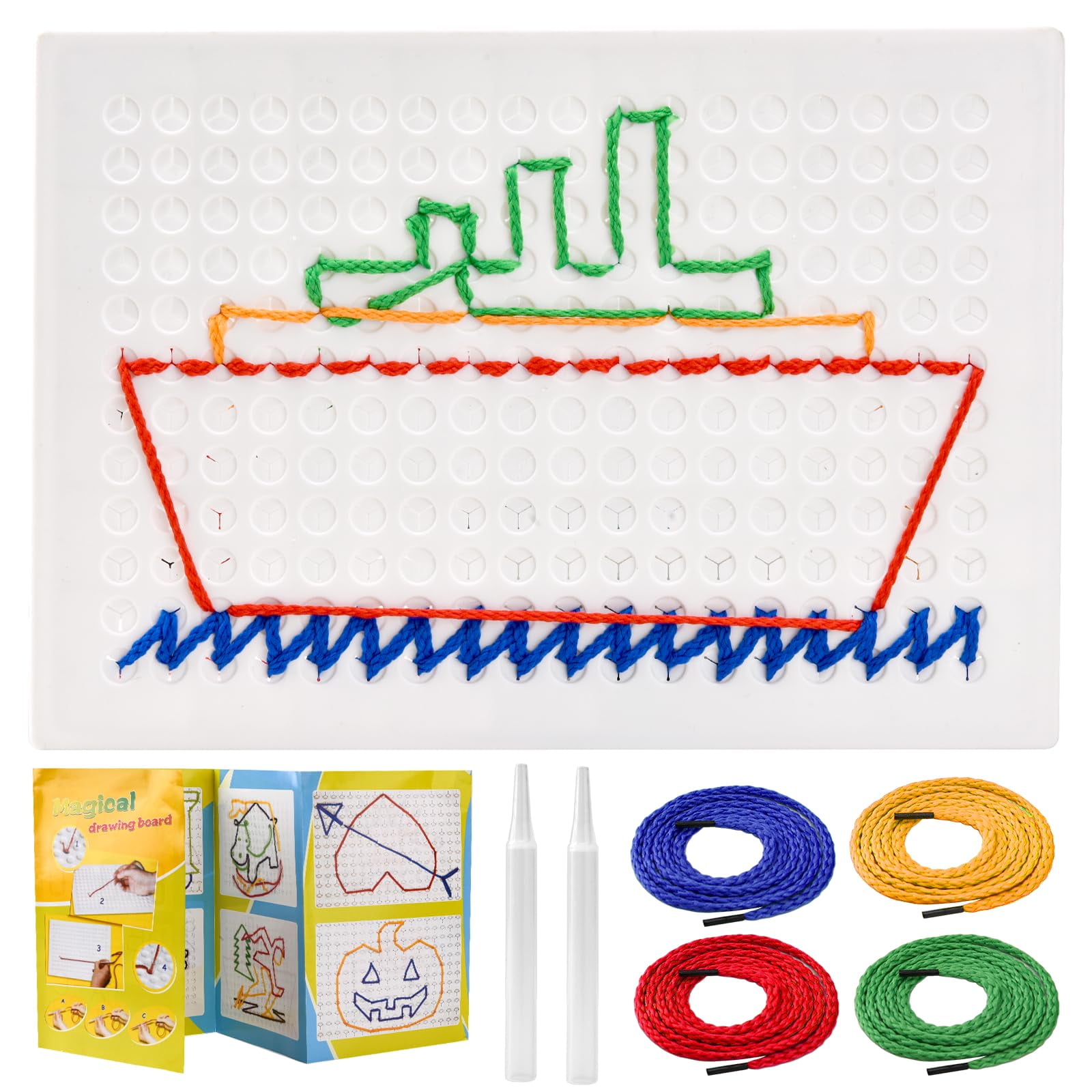 Thread Board for Kids, StitchBoard for Kids Thread, Sensory Thread ...