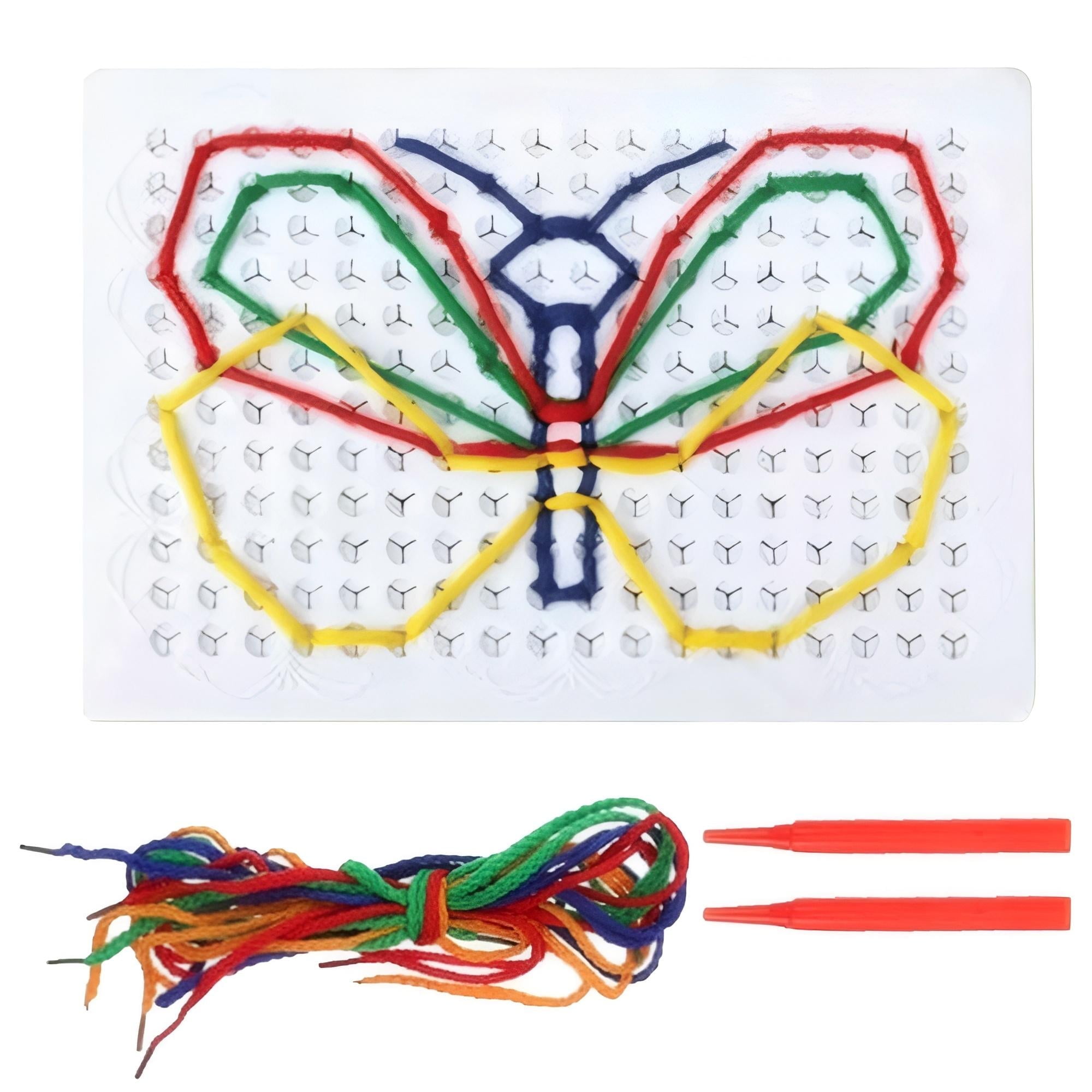 Thread Board for Kids, Colorful Sensory Threading Toy - Walmart.com