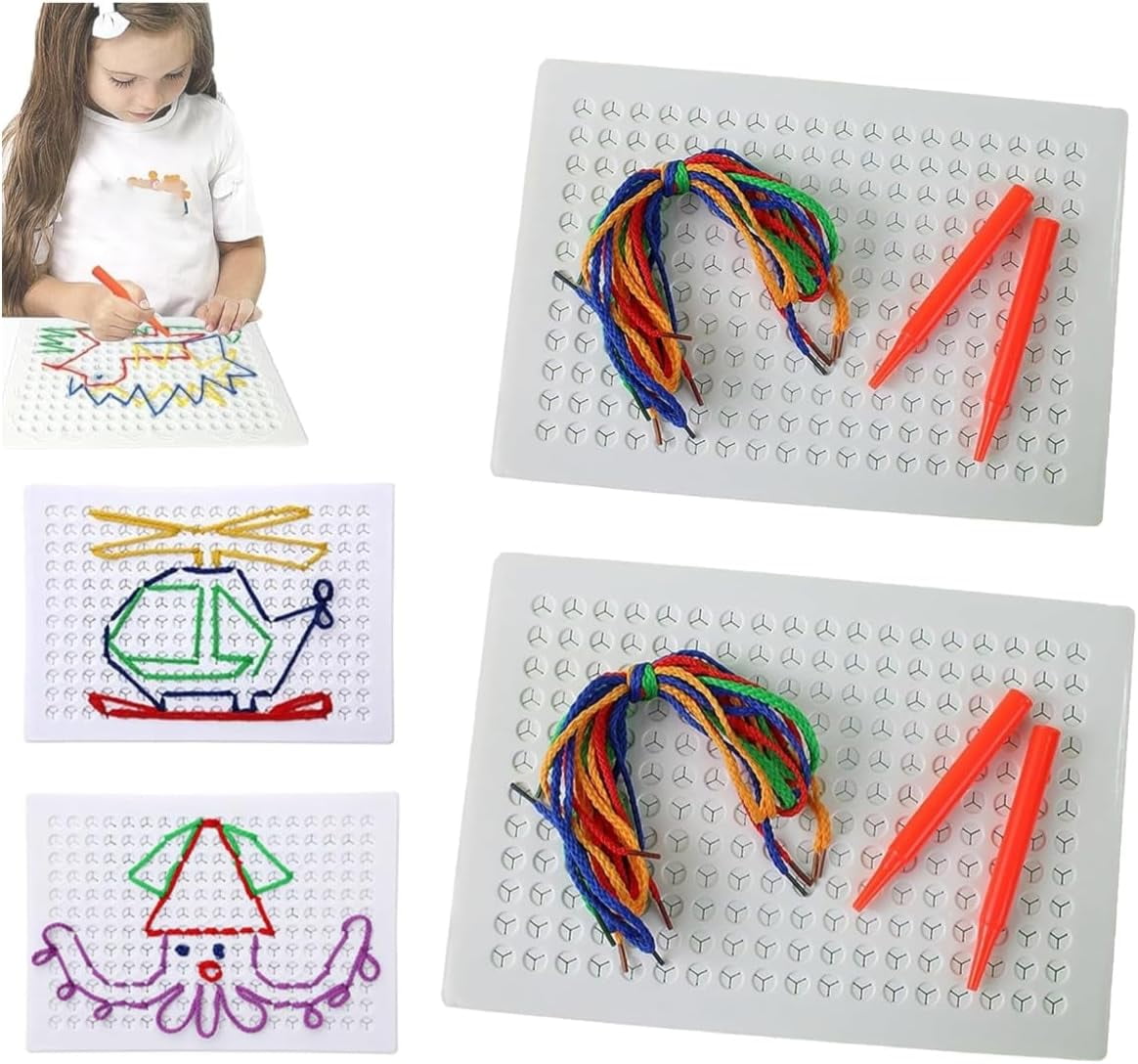 Thread Board for Kids, Stitch Board for Kids, Sensory Thread Board ...