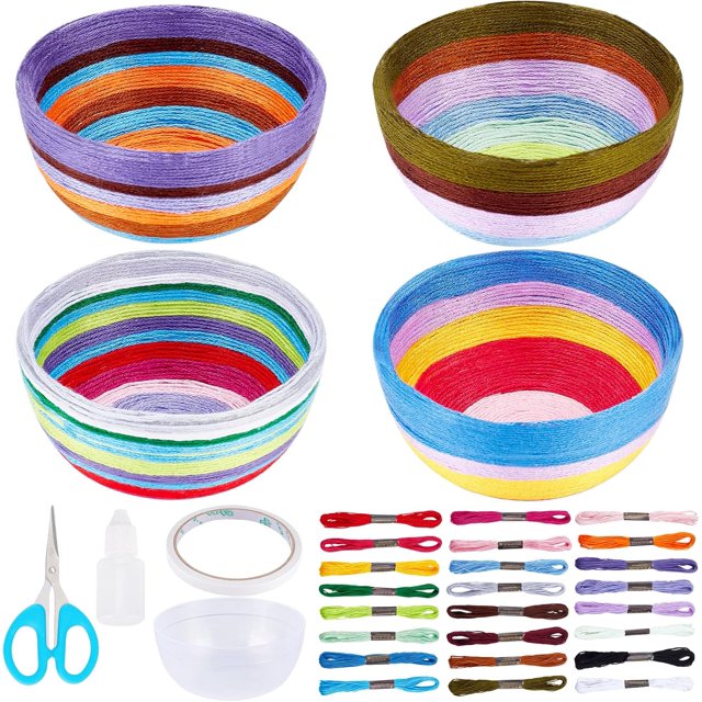 Thread Bowl Kit Makes 4 Tiny Thread Bowls Art Project - Walmart ...