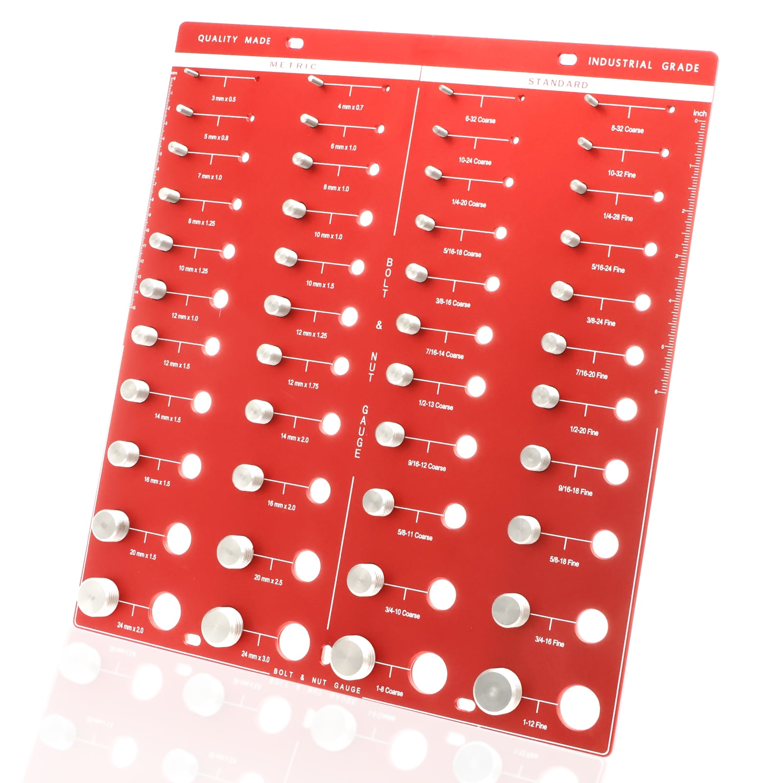 Thread Checker Reusable Drill Bit Gauge Solid Nut and Bolt Thread ...