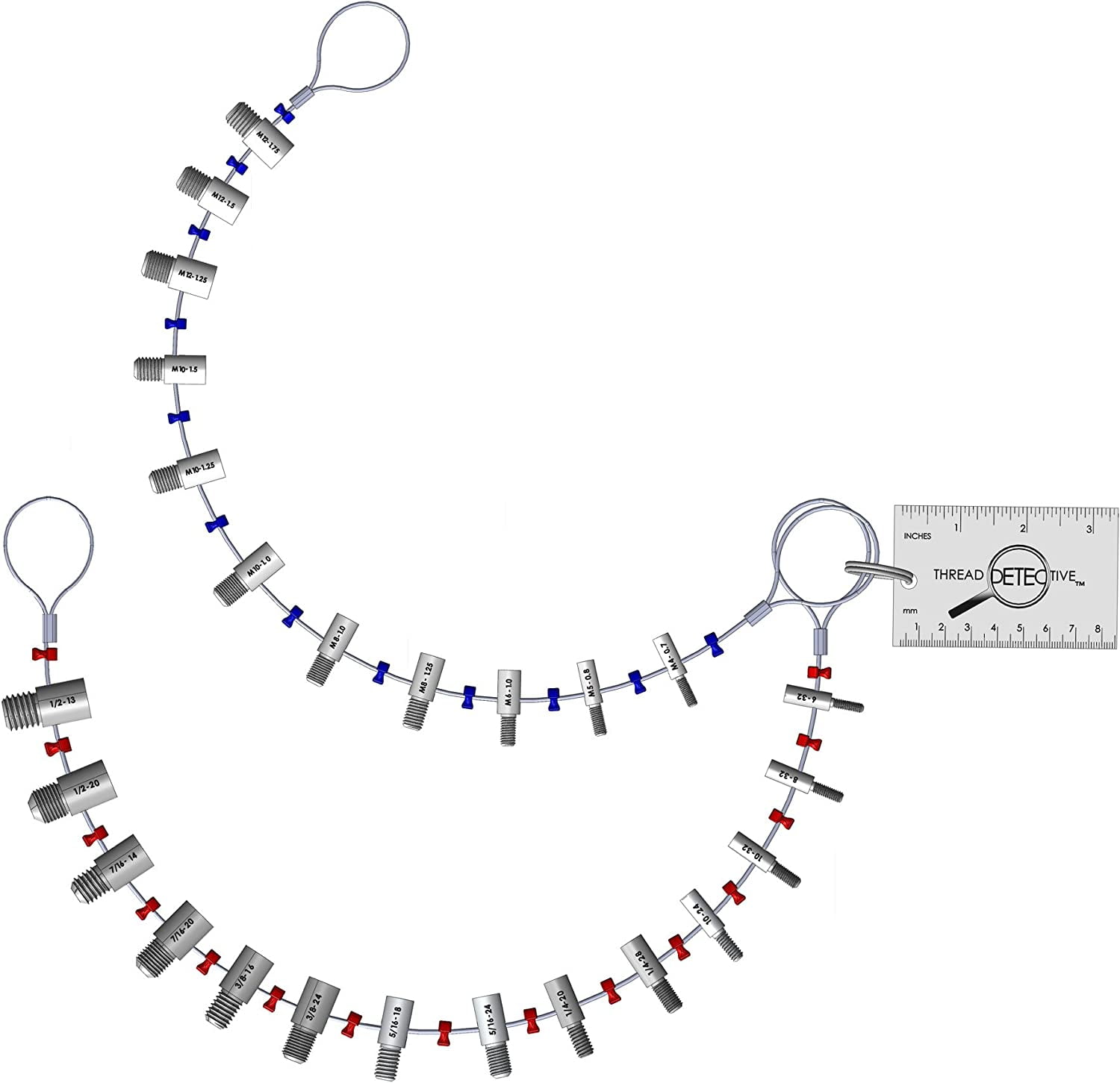 Thread Detective / Thread Identifier Inch. Metric Combo Set with Ruler ...