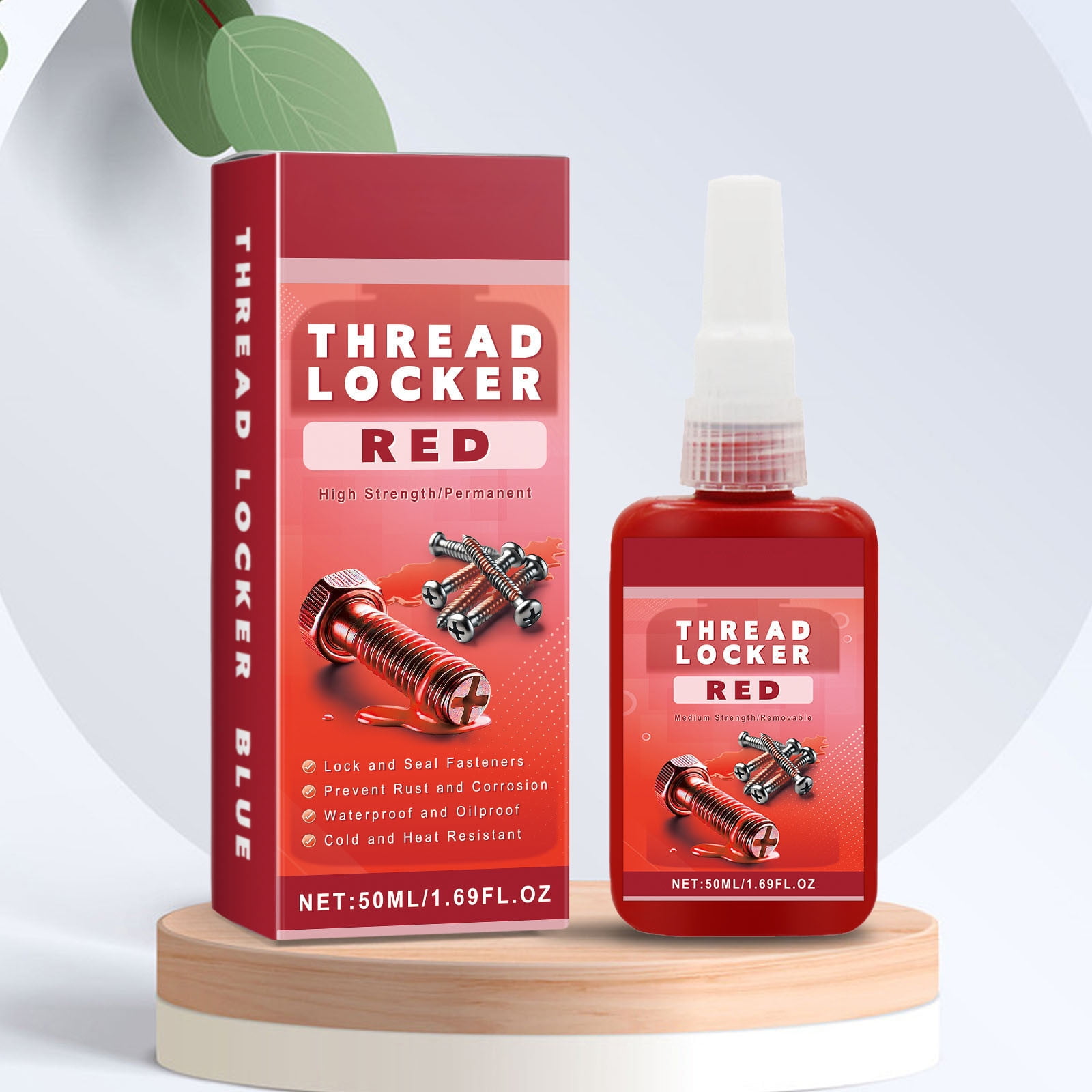 Thread Lock 50ml Blue 242 and 50ml Red 271, Medium Strength and Strong ...