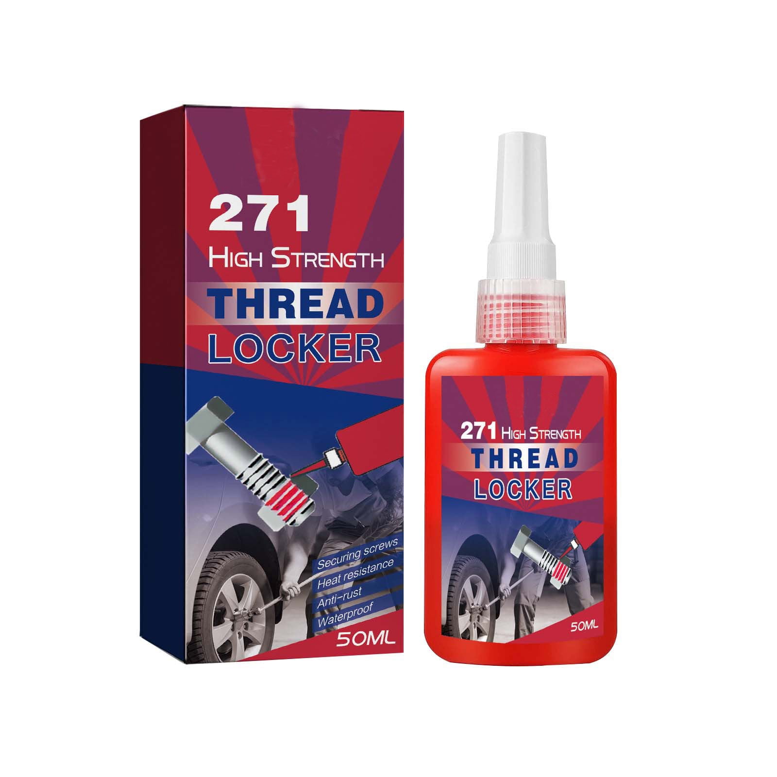 Thread Lock Red 271 Lock Tight Threadlocker Medium And High Strength ...