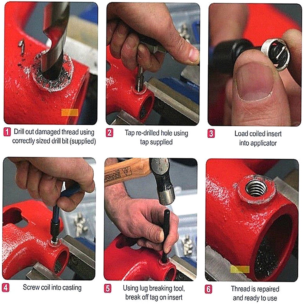 Thread,M8 M6 M8 M14 Helicoil Car Helicoil Car 1.25 Tool * Car Coil Kit ...